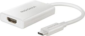 insignia usb type-c-to-hdmi adapter - white - model: ns-pu369ch-wh