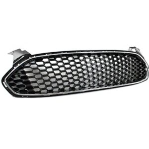 ZMAUTOPARTS Honeycomb Mesh Style Upper Hood Grille Grill Gloss Black For 2013-2016 Ford Fusion