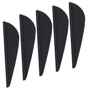 up100 100pcs 1.75 inch plastic black arrow vane tpu fletching for diy arrow archery bow