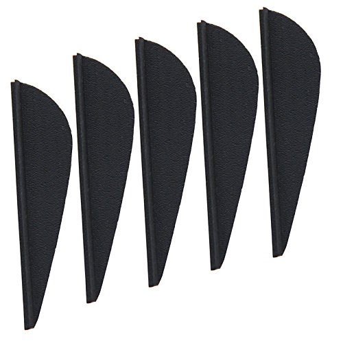 UP100 100pcs 1.75 inch Plastic Black Arrow Vane TPU Fletching for DIY Arrow Archery Bow