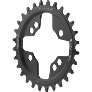 wolf tooth 64 bcd mountain bike chainring (28 tooth universal, drop-stop a, mtb)