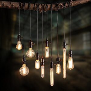 CTKcom Vintage Edison Light Bulbs(2 Pack)- 40W ST58 Vintage Squirrel Cage Filament E26/E27 Base,Antique Incandescent Bulb,Vintage Teardrop Top Lamps for Home Light Fixtures E26/E27 110V-130V