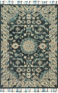 loloi zharah teal/grey 5'-0" x 7'-6" area rug