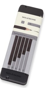 moleskine classic drawing pencil set, 5 pencil set