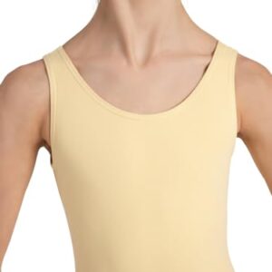 Capezio Girls' Big Classic High Tank Leotard, Butter, Medium