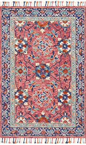 Loloi Zharah Rose/Denim 5'-0" x 7'-6" Area Rug