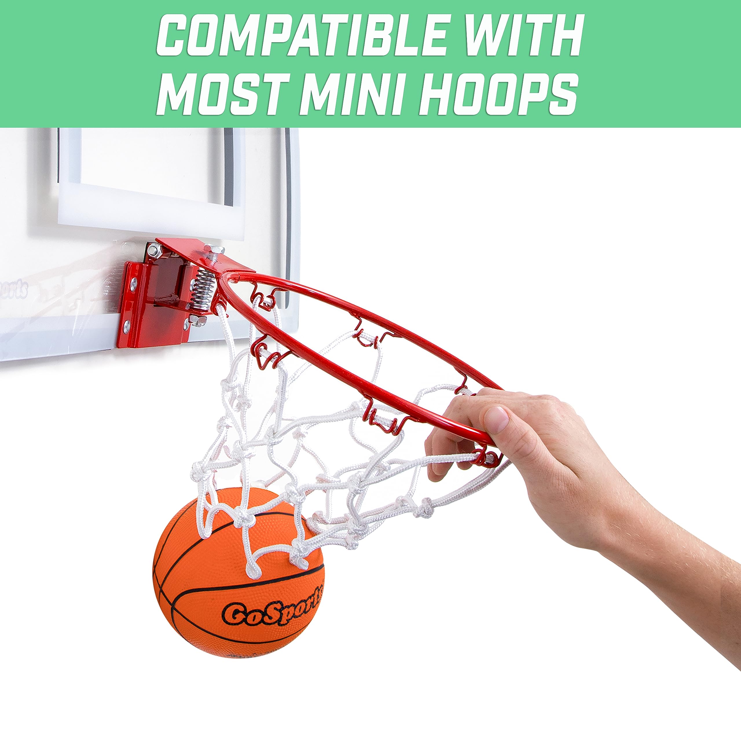 GoSports 7 Inch Mini Basketball 3 Pack with Premium Pump - Perfect for Mini Hoops or Training