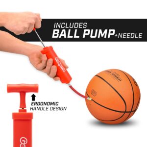 GoSports 7 Inch Mini Basketball 3 Pack with Premium Pump - Perfect for Mini Hoops or Training