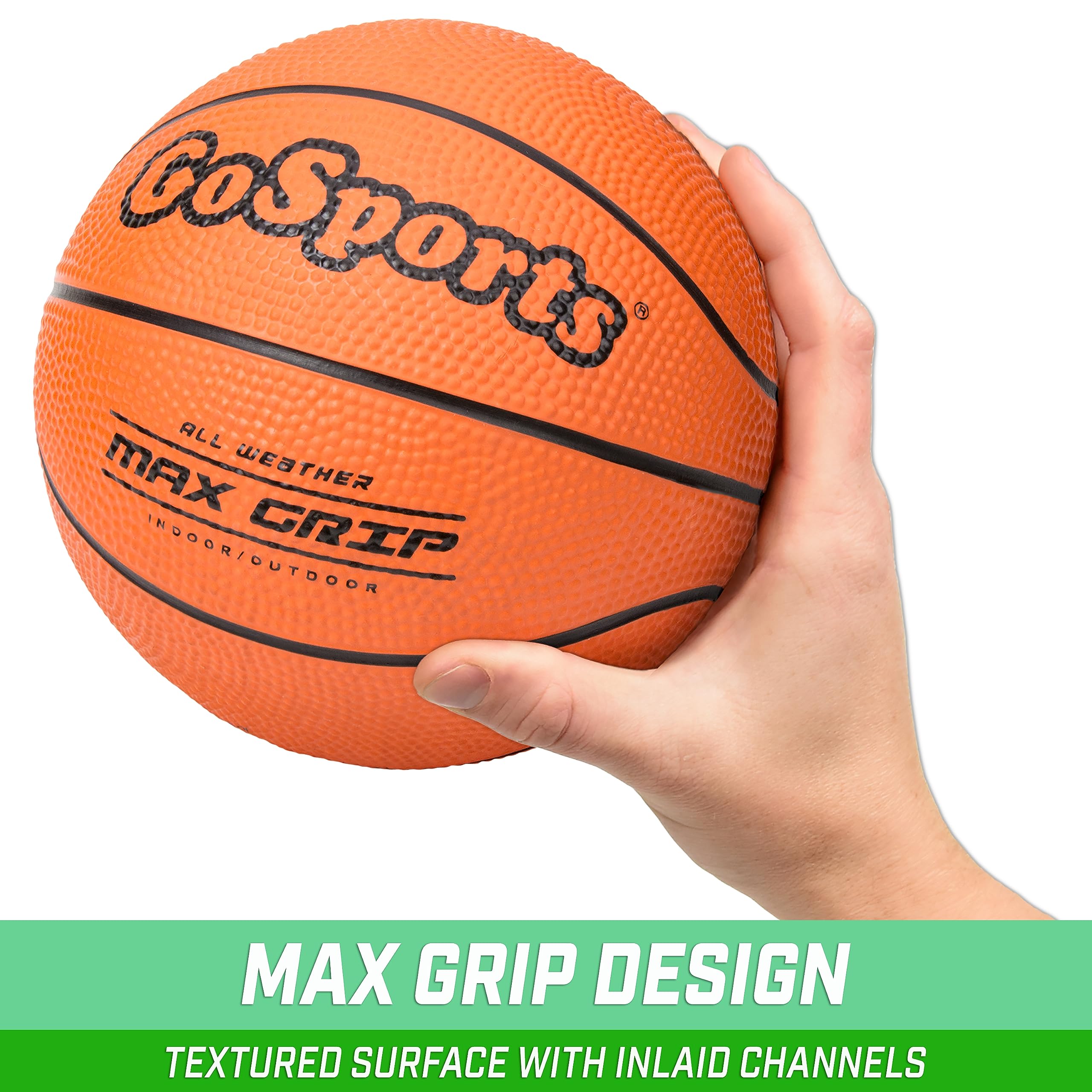 GoSports 7 Inch Mini Basketball 3 Pack with Premium Pump - Perfect for Mini Hoops or Training