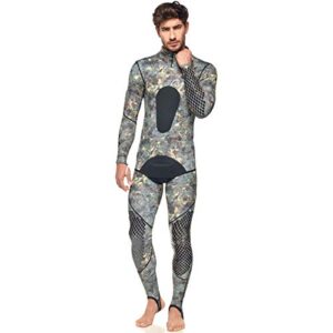 seac pirana lycra wetsuit medium, green camouflage (0010086018055a)