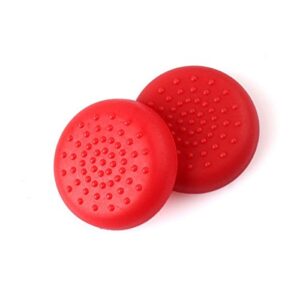 analog silicone thumb stick grips joystick cap cover for ps4 ps3 ps2 xbox 360 xbox one game controllers (red)