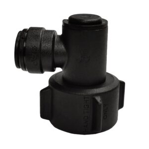 john guest 3/4 inch nh x 3/8 inch od prolock female garden hose elbow, push to connect plastic plumbing fitting, black, nc2723p, 1 count (pack of 1)