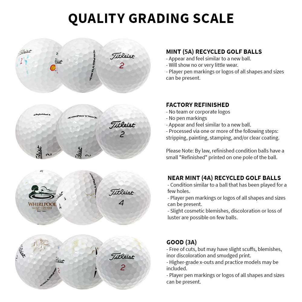 Orange Value Brand Mix Value Mint Quality Golf Balls - 24 Pack