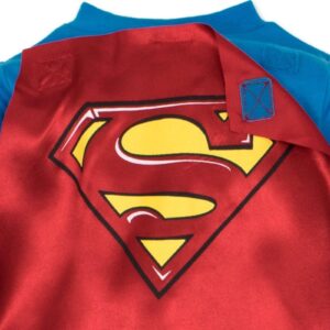 WARNER BROS Justice League Superman Infant Baby Boys Zip Up Cosplay Costume Coverall and Cape 18 Months