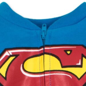 WARNER BROS Justice League Superman Infant Baby Boys Zip Up Cosplay Costume Coverall and Cape 18 Months