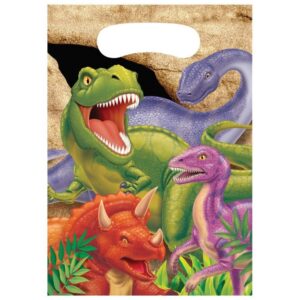 creative converting dino blast 24 count party favor loot bags