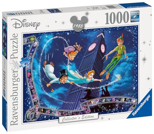 Ravensburger Disney Collector's Edition Peter Pan 1000 Piece Jigsaw Puzzle for Adults - Every Piece is Unique, Softclick Technology Means Pieces Fit Together Perfectly