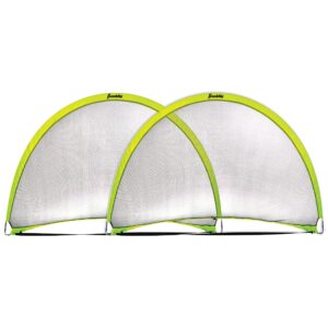 franklin sports pop-up dome shaped goals-6' x 4' (2 pack), yellow, large (2 goals)