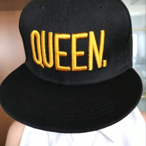 WENDYWU Hip-Hop Hats King and Queen 3D Embroidered Lovers Couples Snapback Caps Adjustable (King Queen)