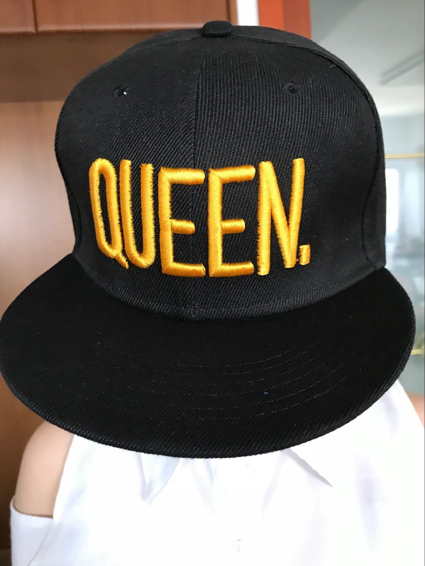 WENDYWU Hip-Hop Hats King and Queen 3D Embroidered Lovers Couples Snapback Caps Adjustable (King Queen)