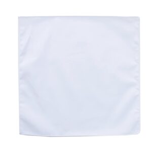 3-Pk Mens Cotton White Pocket Square with Color Border(10 Colors)