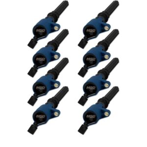 824285 MSD Ignition Coil - Blaster - Ford 2-Valve V8 - Blue - 8-pack