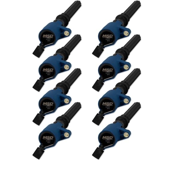 824285 MSD Ignition Coil - Blaster - Ford 2-Valve V8 - Blue - 8-pack