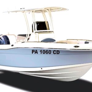 1060 graphics 3" x 24" custom registration numbers or boat names (two sets) marine vinyl sticker decals