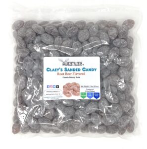 claeys sanded candy drops, root beer, 2 pound