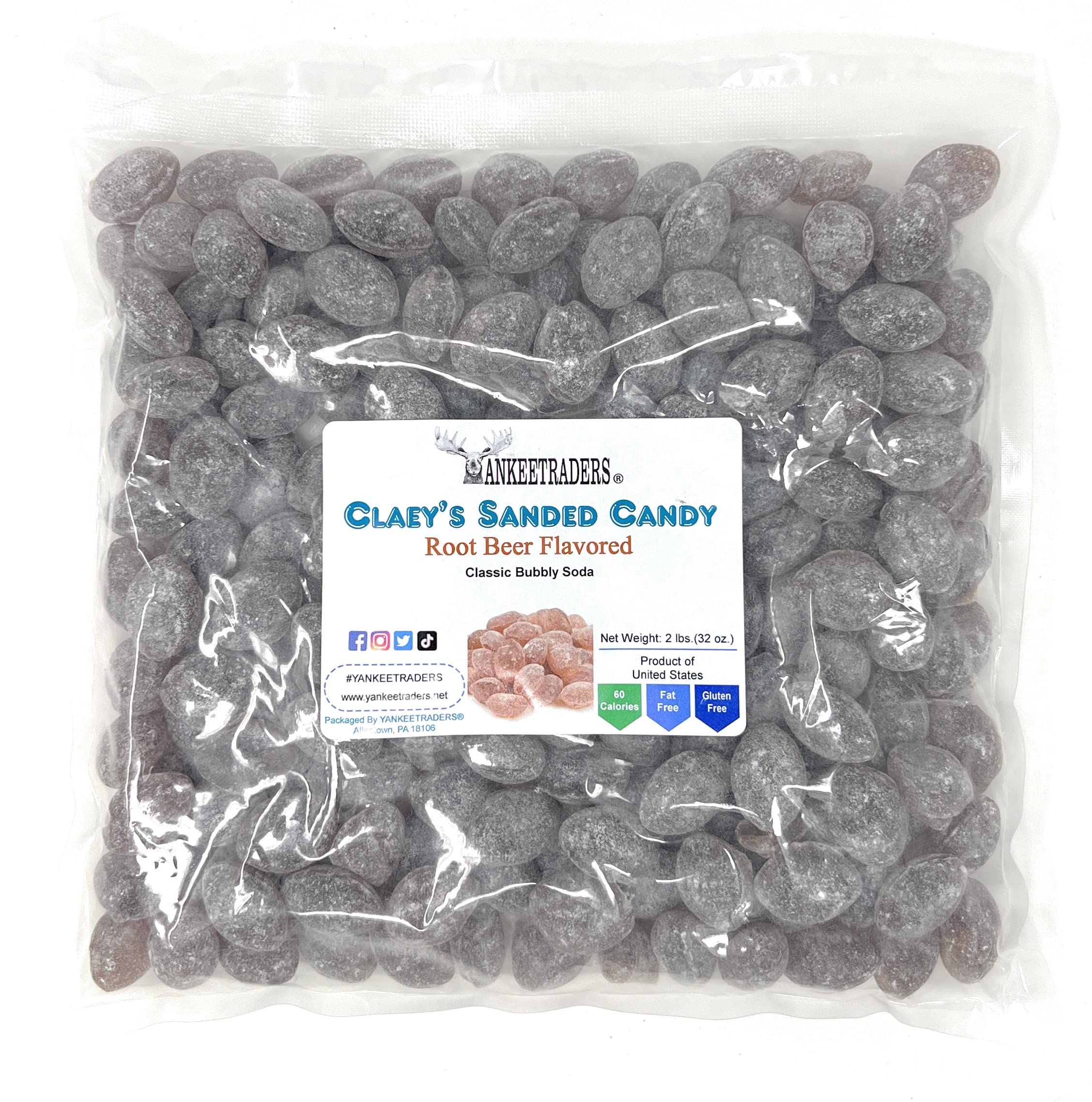 Claeys Sanded Candy Drops, Root Beer, 2 Pound