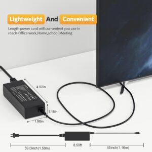 12V Power Cord for Insignia TV 32" 28" 24" 20" 19", NS-32D312NA15, NS-32D312NA19, NS-32D311NA15, NS-32D220NA16, NS-24ED310NA15, NS-19E310A13, NS-24E200NA14, NS-32D420NA16 Power Supply