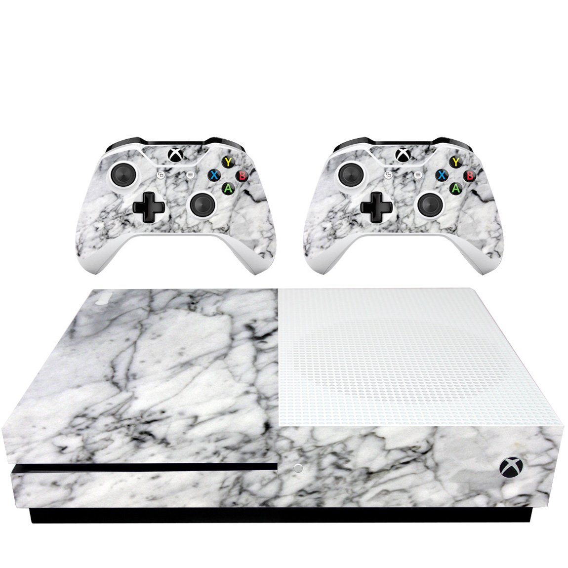 VWAQ Skin Designed to Fit Xbox 1 S White Marble Design - XSGC7