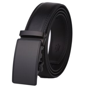 lavemi men's real leather ratchet dress casual belt, cut to exact fit,elegant gift box(55-0027)