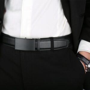 Lavemi Men's Real Leather Ratchet Dress Casual Belt, Cut to Exact Fit,Elegant Gift Box(55-0027)