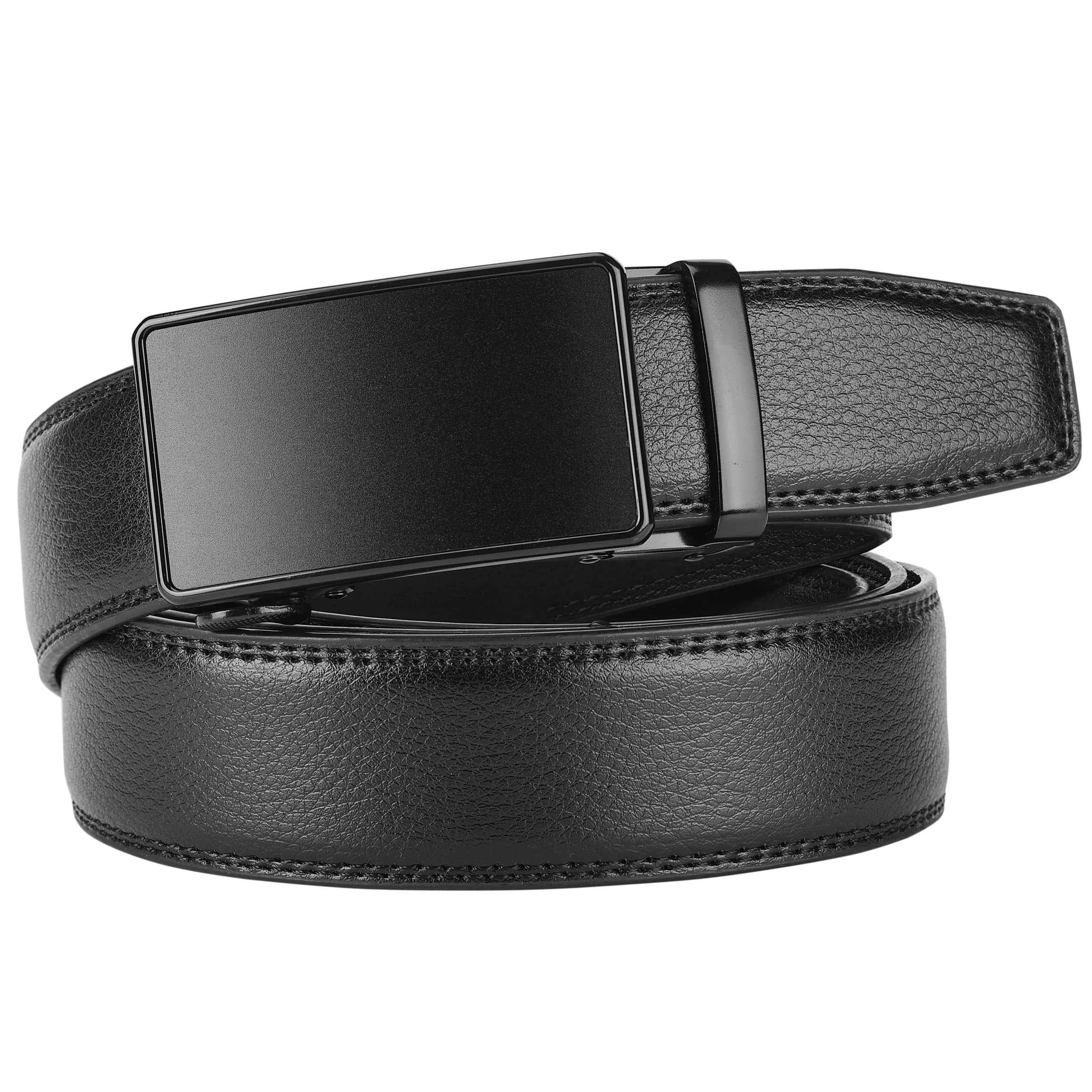 Lavemi Men's Real Leather Ratchet Dress Casual Belt, Cut to Exact Fit,Elegant Gift Box(55-0027)