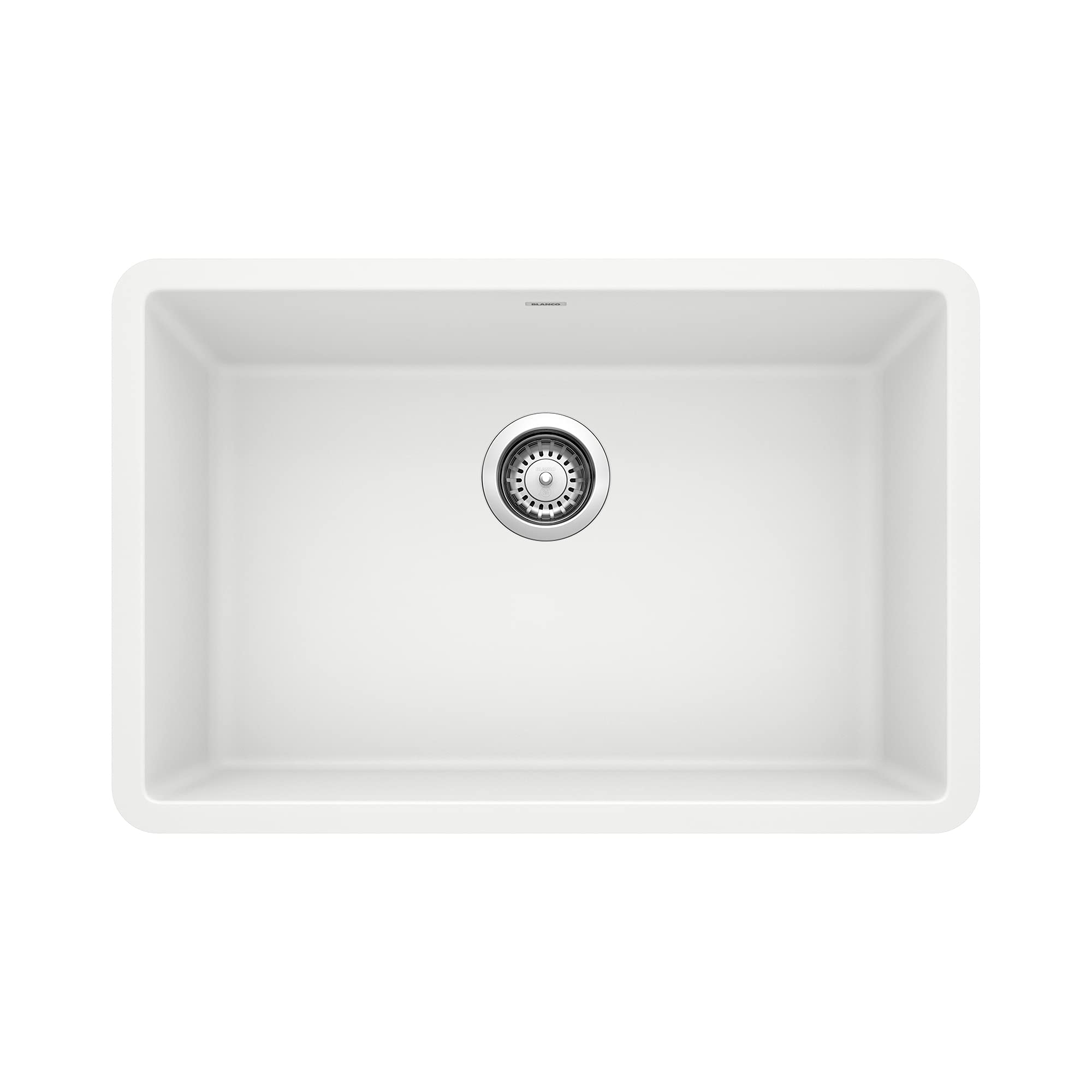 BLANCO, White 522429 PRECIS SILGRANIT Single Bowl Undermount Kitchen Sink