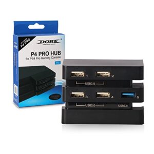 SUNKY - 5 USB Ports Hub Suit for PS4 Pro, USB 3.0 2.0 High Speed Expansion Hub Charger Controller Adapter Connector for Sony Playstation 4,for PS4 Pro