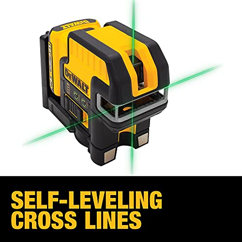 DEWALT 12V MAX Laser Level, 5 Spot Laser and Cross Line Laser, Green (DW0825LG)