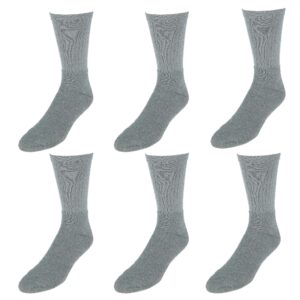 everlast men's crew socks, gray (6 pair)