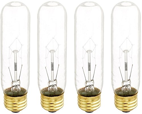 Bulbrite B60T10C 60-Watt Incandescent T10 Tubular Bulb, 120V, Clear (4)