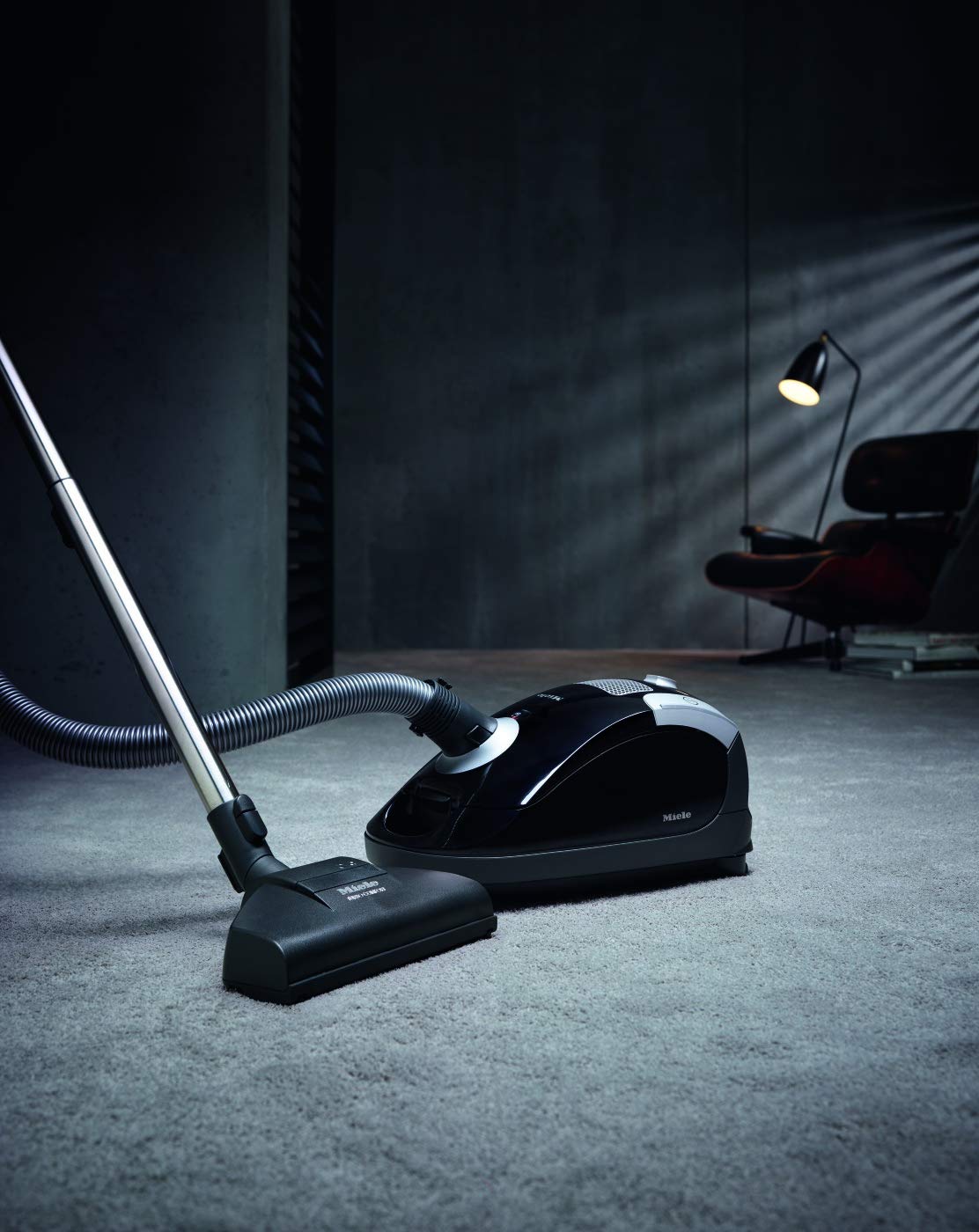 Miele Turbo Team Canister Vacuum, Obsidian Black