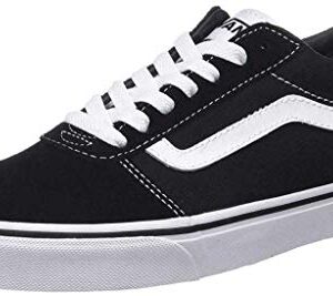 Vans Men's Ward Sneaker, Black Suede Canvas Black White C24, 10.5