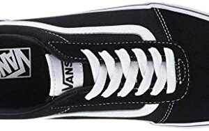 Vans Men's Ward Sneaker, Black Suede Canvas Black White C24, 10.5