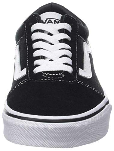 Vans Men's Ward Sneaker, Black Suede Canvas Black White C24, 10.5