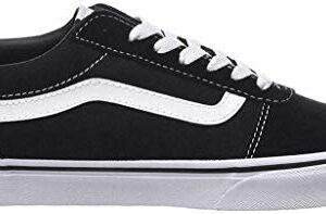 Vans Men's Ward Sneaker, Black Suede Canvas Black White C24, 10.5