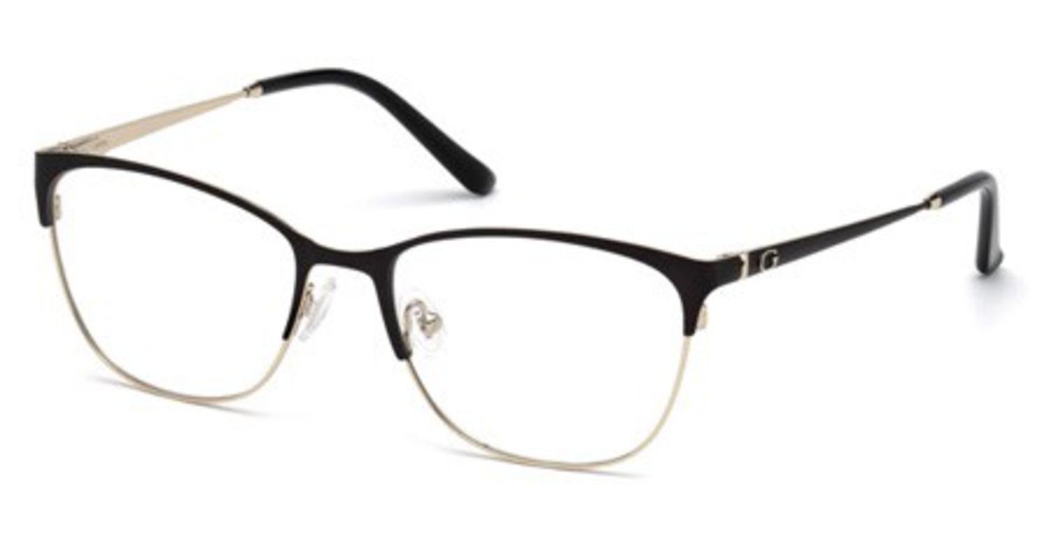 Guess GU2583 Eyeglass Frames - Matte Black Frame, 55 mm Lens Diameter GU258355002