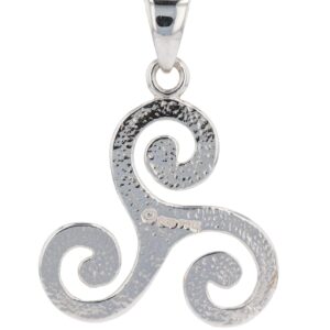 Jewelry Trends Celtic Triskele with Gold-Plated Trinity Knot Sterling Silver Pendant