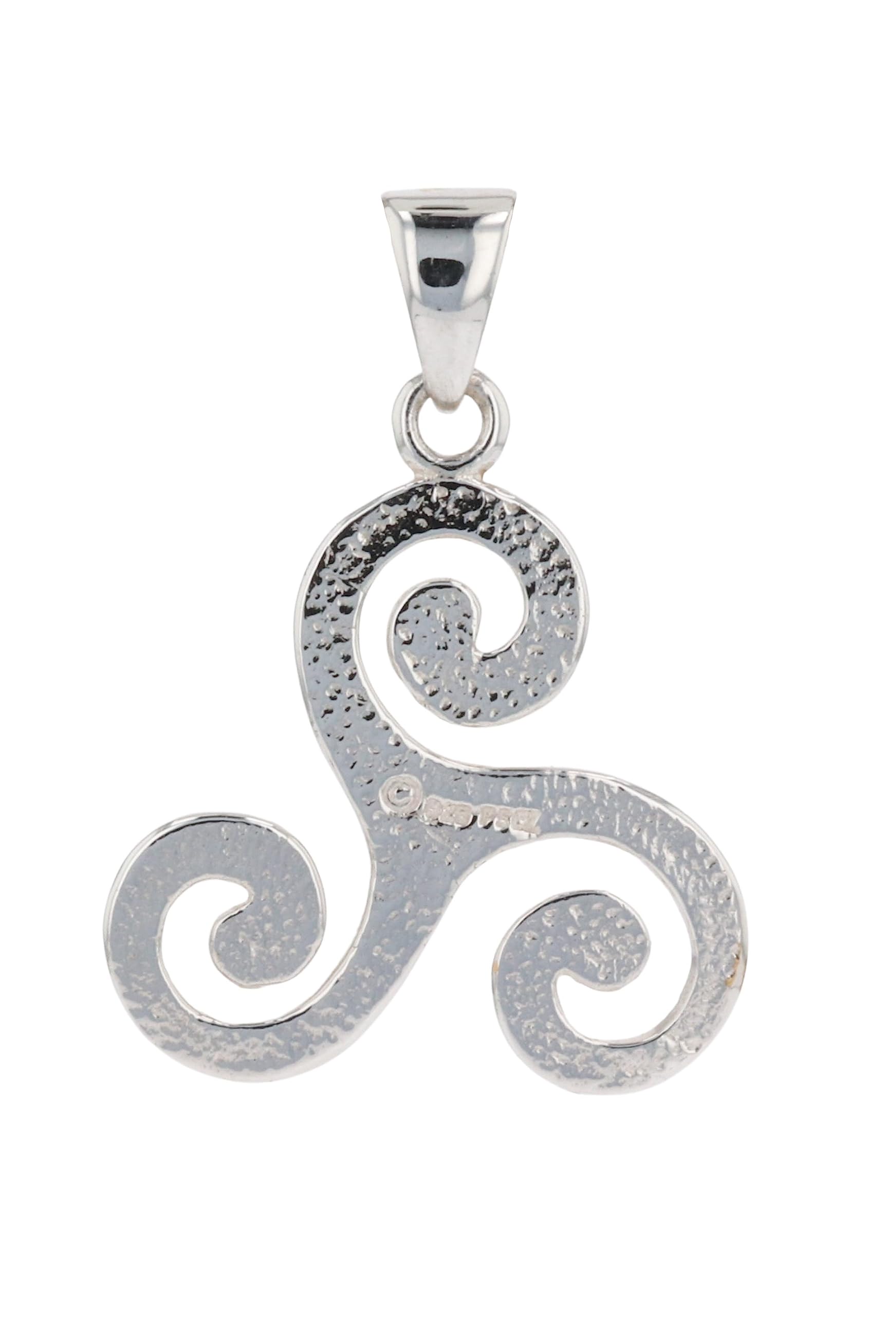 Jewelry Trends Celtic Triskele with Gold-Plated Trinity Knot Sterling Silver Pendant