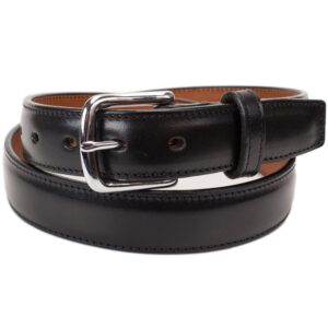 handmade italian leather dress belt (size 36, black)