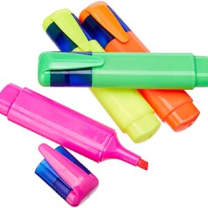 Just stationery COLOURED CHUNKY HIGHLIGHTERS 4 PACK